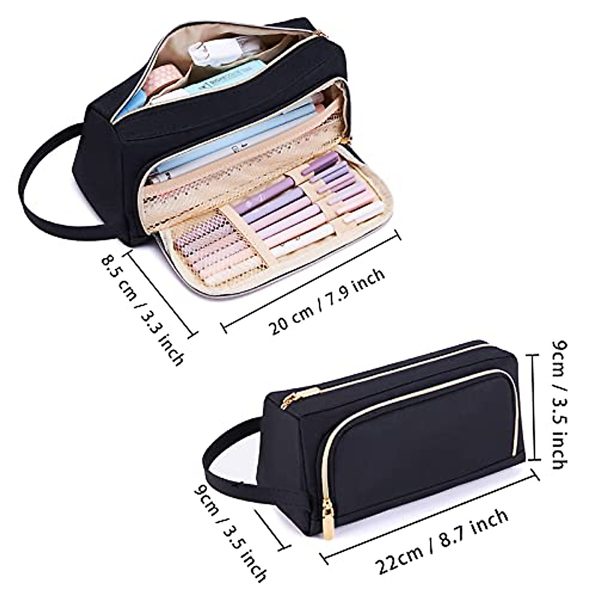 Fancy Forest Large Capacity Pencil Case,High Capacity Pencil Pouch Bag Pouch Holder Box Organizer for Teens Girls boys Adults