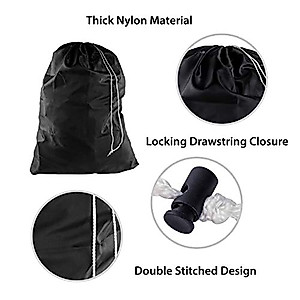 Nylon Laundry Bag Drawstring Locking Closure Machine Washable for Clothing Basket Hamper Replacement