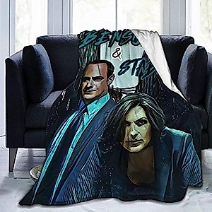 Needlove Benson & Stabler Law and Order SVU Throw Blanket Suitable Ultra Soft Weighted Bedding Fleece Blanket for Sofa Bed Office 60"x50" Travel Multi-Size for Adult