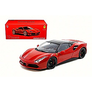 Bburago 16905R Ferrari 488 GTB Red Signature Series 1/18 Diecast Model Car
