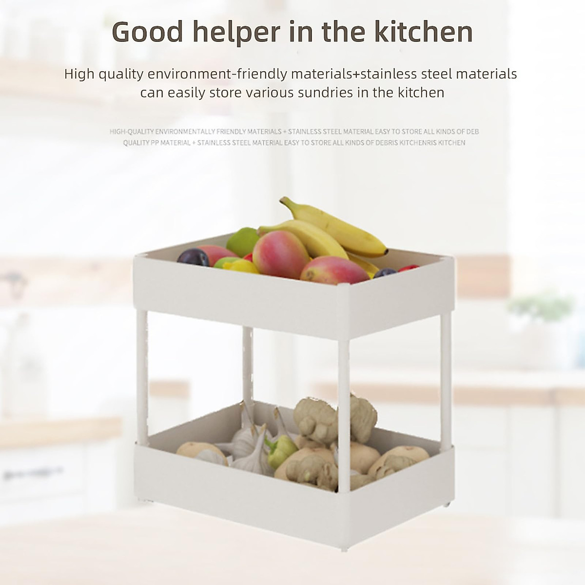 Under Sink Organizer Pull Out Under Sink Storage Rack 2 Tier Under Bathroom Cabinet Storage Multi Purpose Under Cabinet Storage for Kitchen Bathroom Cabinet(white#2)