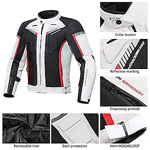 HEROBIKER Motorcycle Jacket Motocross Riding Jackets Motorbike CE Armor Windproof Riding Clothing Protective Gear Waterproof