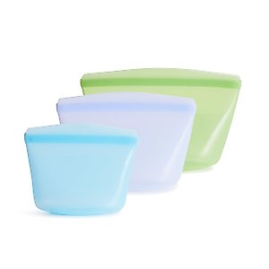 Stasher Premium Silicone Reusable Food Storage Bags, 3-Pack, Multi | Multi-Use Food Storage Bags, Lunch Bag, Travel Containers | BPA Free, Leak-free, Dishwasher-Safe, Eco-friendly