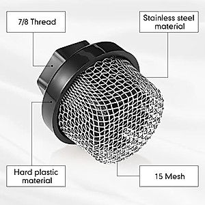 Nuanchu 2 Pcs Hose Inlet Strainer Filter Inlet Suction Strainer Garden Hose Strainer Filter Pump Inlet Strainer Sprayer Filter 7/8 Thread for Sprayer 390 395 495