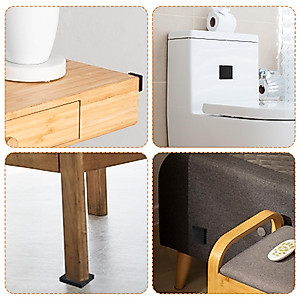 20Pcs Anti Shake Headboard Stoppers for Wall Wall Protector from Furniture Wall Protector from Furniture Bed Noise Stoppers Bed Frame Noise Bumper Square EVA Headboard Stabilizer Pad, Black and White