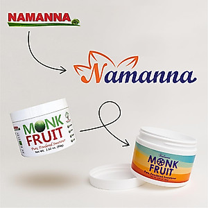 NAMANNA Pure Monk Fruit Sweetener - Zero Calorie, Zero Carb, Paleo and keto Diet Friendly, No Erythritol, sugar substitute, Natural sweetener, Vegan(444 Servings) - 1 Pack