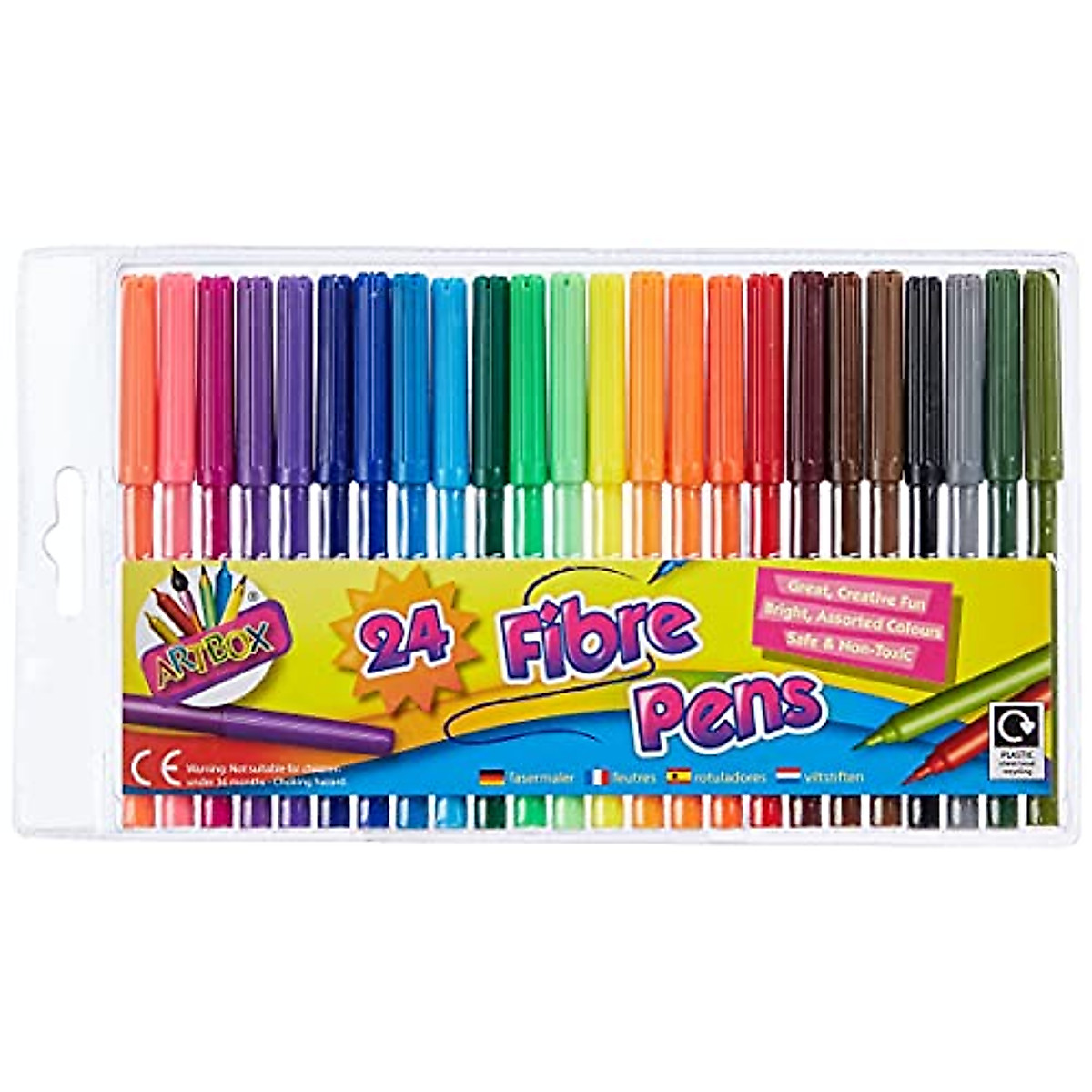 ArtBox Fine Tip Fibre Colouring Pen (Pack of 24)