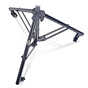 GRIFFIN Professional Studio Microphone Boom Stand with Casters | Extended Height Recording Mic Holder Tripod on Wheels | Tall Telescoping Arm Mount & Retractable Legs for Vocals, Choir, Overhead Drums