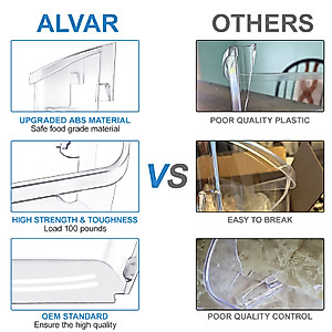 UPGRADED 242126602 Refrigerator Door Bin Shelf Replacement For Frigidaire Refrigerator Door Shelf Bin - Side Shelf Rack Parts AP6278233 PS12364199 4547407, FIT Bottom 2 Replacement Shelves