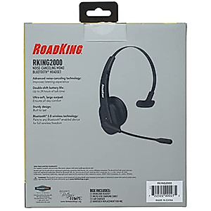 RoadKing RKING2000 Noise Cancelling Truck Driver Bluetooth Headset Wireless Headphones w/Mic