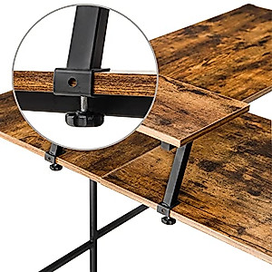 IBUYKE Industrial 53-Inch L-Shaped Computer Desk with Monitor Stand, Large Modern Corner Desk, Study Writing Workstation for Home Office, Space-Saving Gaming Table, Easy Assembly UTMJ052H