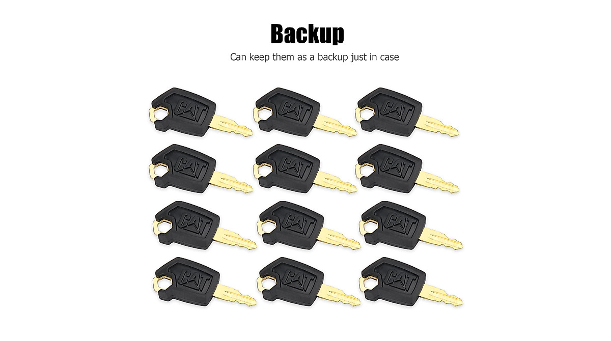 Tecreddy 6-Pack Caterpillar Heavy Equipment Keys 5P8500 | Reliable Backups