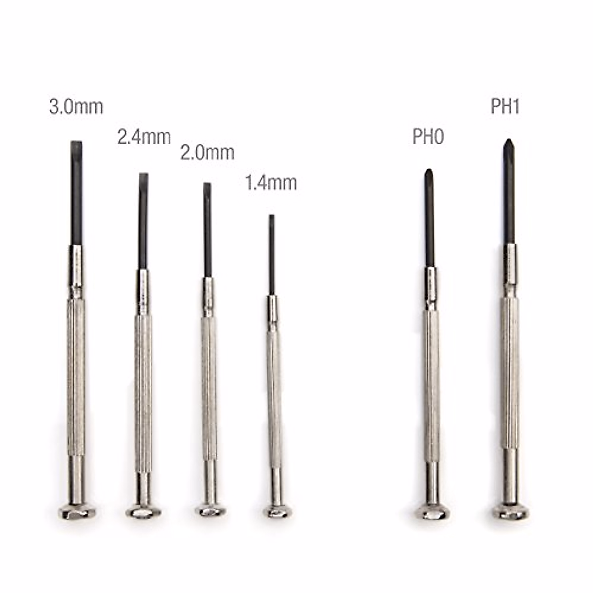 STEELMAN Precision Steel Shaft 6-Piece Electronics Screwdriver Set, Variety of Slotted/Phillips Sizes, Swivel-Head, Storage Case Included