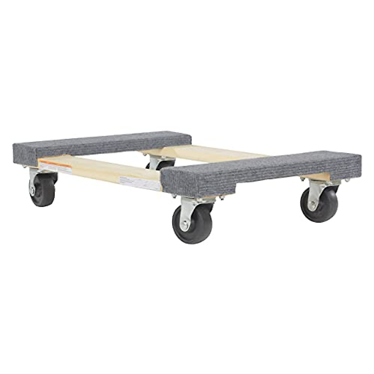 Vestil HDOC-1624-9 Hardwood Dolly with Carpet End, 900 lbs Capacity, 24" Length x 16" Width x 5-3/4" Height Deck