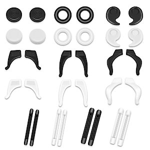 Glasses Ear Grip Eyeglass Ear Cushion Ear Hooks for Glasses Behind The Ear Keep Glasses from Slipping Temple Tips Sleeve Retainer Silicone Anti-Slip Holder Black and White (8 Types)