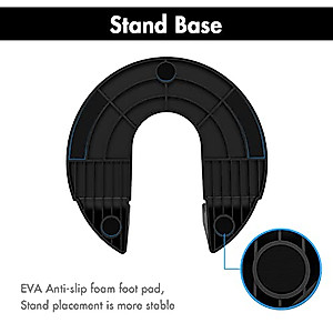 AMVR VR Stand for Quest 2, VR Headset and Touch Controllers Display Holder for Quest 2, PSVR 2, Quest, Rift, Rift S or Valve Index (Black, Just VR Stand)
