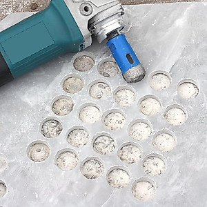 1-1/2 inch Diamond Hole Saw for Angle Grinders Masonry Concrete Granite Quartz Porcelain Ceramic Tile Hole Saw Brick 5/8"-11 Threaded Connection Heavy Duty Diamond Core Hole Saw Dry