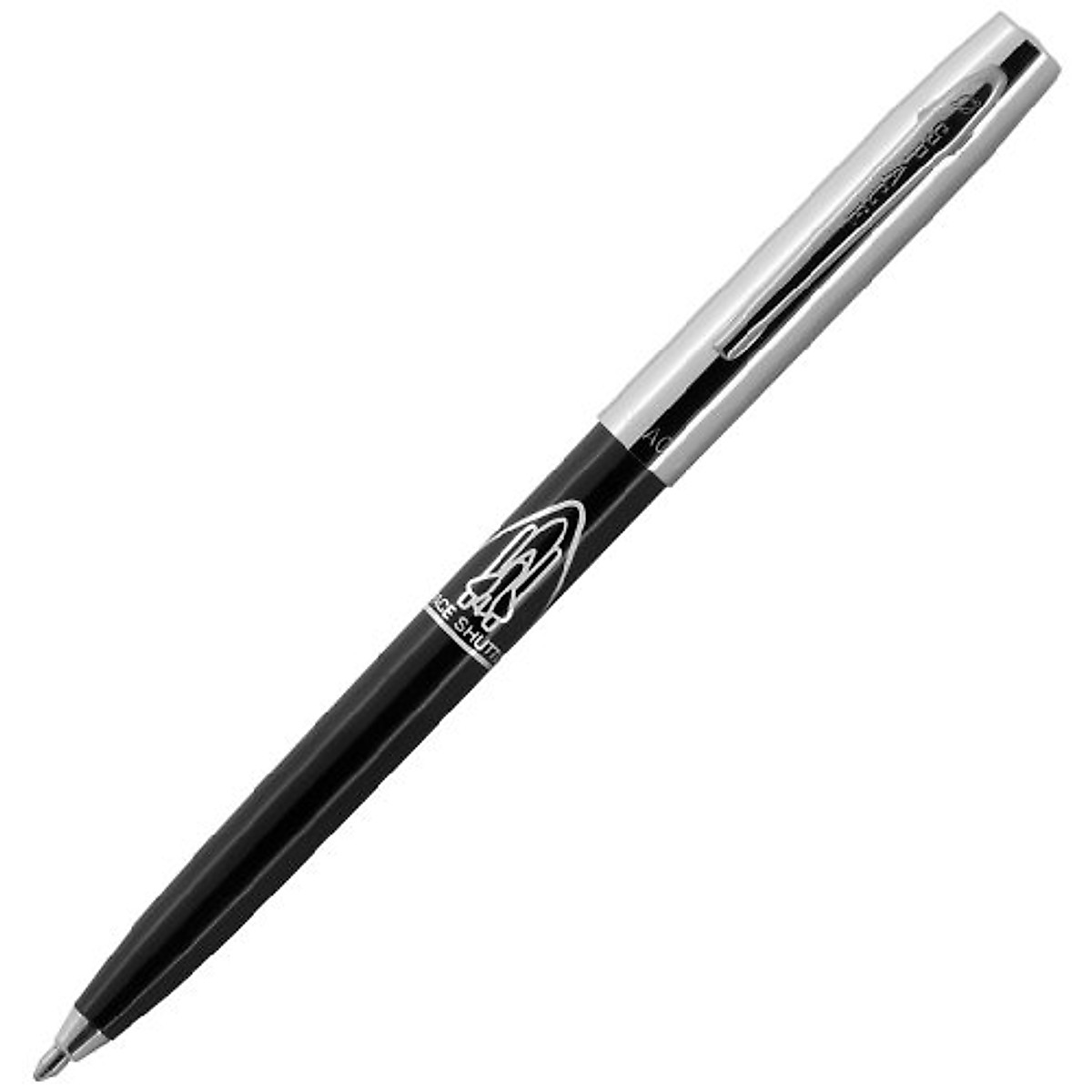 Fisher Space Pen Cap-O-Matic Space Pen, Chrome Cap with Space Shuttle Imprint, Black Barrel (S294)