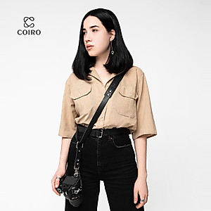 Leather Camera Strap for One Camera - Professional Single Leather Harness Shoulder Strap Quick Release Gear DSLR/SLR