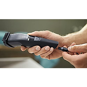 Philips Norelco Beard Trimmer and Hair Clipper, Cordless Grooming, Rechargeable, Adjustable Length, Beard Trimmer and Hair Clipper, No Blade Oil Needed, BT3210/41