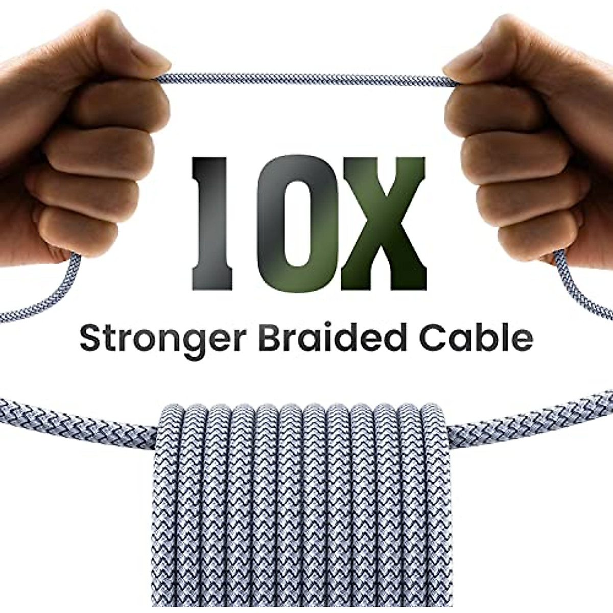 [Apple MFi Certified] iPhone Charger Fast Charging 3-Pack 3FT Lightning Cable Nylon Braided iPhone Charger Cord Compatible with iPhone 14 13 12 11 Pro Max XR XS X 8 7 6 Plus SE iPad and More 3FT