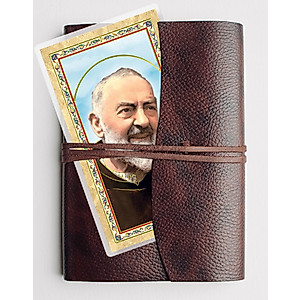 Father Pio Prayer Card - The Lord's Prayer - 5 Laminated Double Sided Padre Pio Holy Card for Daily Prayers - Padre Pio Healing Prayer Card, Patron Saint of Stress Relief Themed Set, 6 Items
