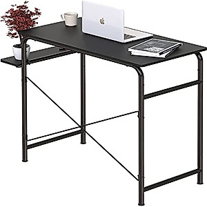 SHW Harrison 31-inch Home Computer Desk with Shelves, Black