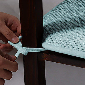 Turquoize Non Slip Memory Foam Seat Chair Cushion Pads Honeycomb Premium Comfort Memory Foam Chair Pads/Cushions with Ties - Seat Cover 16" x 16" Chair/Seat Cushion Pad, 2 Pack, Navy