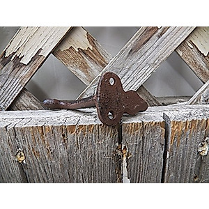 Coat Hat Hooks Cast Iron Lot Set of 12 Double Hook 3.25" Antique Vintage Style