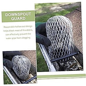 DOITOOL 5pcs Gutter Filter Mesh Strainer Sink Drain Pipe Water Sink Filter Downspout Splash Block Roof Leaf Filter Gutter Guards Roof Anti-Block Strainer Downspout Filter Roof Gutter Guard