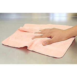 Super Soft Small Cotton Towels - 15 Pack Wash Cloths - Burgundy, Blue and Pink