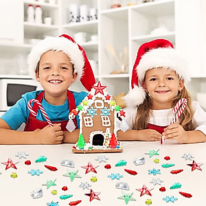 240 Pcs Mini Acrylic Star Ornaments Mini Christmas Tree Mini Snowflake Ornaments Table Scatter Vase Filler for Christmas Holiday Party Decoration (Star, Tree, Snowflake)