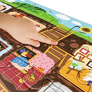 Floor Puzzles for Kids - Underground Houses Finger Maze Puzzle for Children 3 and up,18 Pcs Fit Together Perfectly,Toddler Children Learning Preschool Educational Development Toys