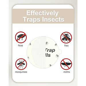 20 Pack Flea Trap Refill Discs Replacement Glue Boards, 7.1" Sticky Pads for Most Models Flea Bed Bug Traps for Inside Your Home