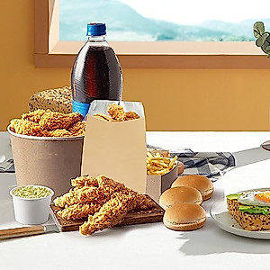 Food Snack Chip Fried Chicken Wrappers 100pcs Foods Carrier Oilproof Burger Sandwich Takeout Food Holder for Hot Food BBQ Cookie Popcorn Containers for Food