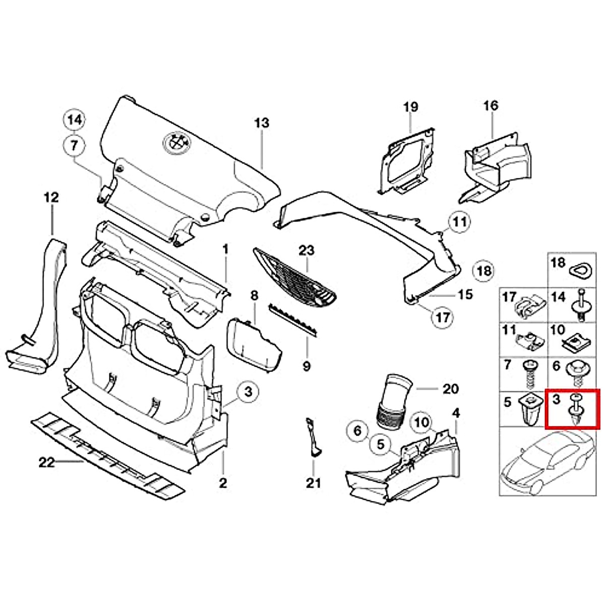 OAUTOO 30PCS 6.3mm Hole Bumper Trim Push-Type Retainer Clip for 51-11-8-174-185 51118174185 BMW 1995 - On