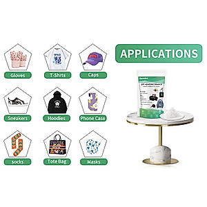 DTF Powder White Digital Transfer Hot Melt Adhesive 400g / 14.1oz, DTF Pretreat Powder for All Fabric, Direct to Film Matte DTF Powder Glue for Sublimation work with DTF DTG Printers DTF PET Film DTF Ink.