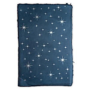 Kathmandu Valley Co. Wrapping Paper Handmade from Tree-Free Lokta Paper. Christmas Holiday Winter Vintage Gift Wrap 10 Sheets 20x30 inches. Made in Nepal. (Shining Stars)