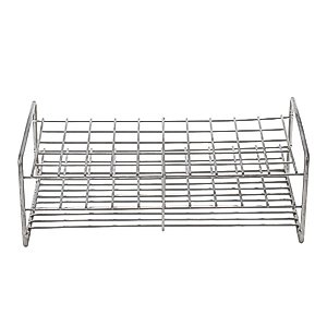 Test Tube Rack, Metal Test Tube Rack Square Hole Test Tube Stand with Handle for Laboratory