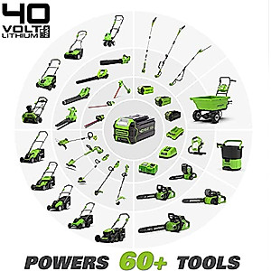 Greenworks 40V 12-Inch Cordless Chainsaw, 2.0Ah Battery and Charger Included 20262 with 40V Hedge Trimmer