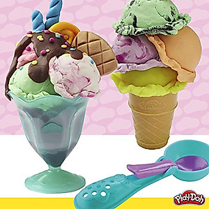Play-Doh Bulk Ice Cream Theme 13-Pack of Non-Toxic Modeling Compound with Color Burst Plus 6 Tools (Amazon Exclusive)