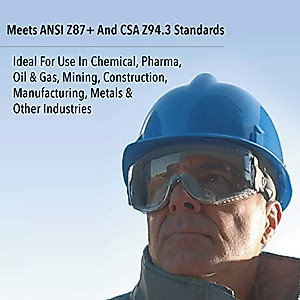 Uvex Honeywell Stealth Safety Goggles with Clear Uvextreme Anti-Fog Lens, Gray Body & Neoprene Headband (S3960C), Universal