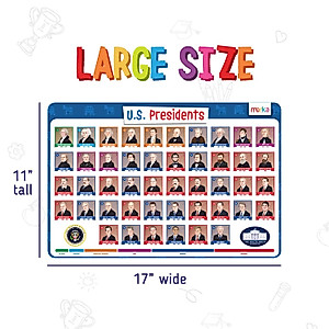 merka Kids Placemat Educational Placemats Kids Placemats for Dining Table Silicone Placemat Presidents of The United States Kids Learning Placemats for Dining Table