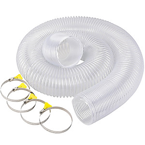 WYNNsky 4 Inch PVC Dust Collection Hose, 10 Feet Vacuum Hose for Woodworking