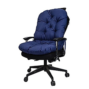 BOOMSHY Waterproof U-Shape Patio Chair Cushions Tufted Seat Cushions Replacement Seat Cushion for Rocking Chair Backyard Couch Sofa (Navy, 2)