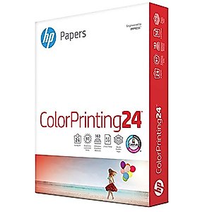 HP Color Inkjet & Laser Paper, 24 lbs, 8.5 x11-Inch Letter, 97 Bright, 400 Sheets (202040)