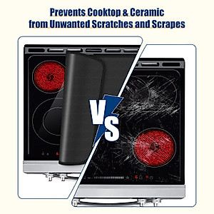 KitchenRaku Stove Top Covers, Stove Top Covers for Electric Stove, Ceramic Glass Cooktop Protector, Electric Stove Cover, Glass Top Stove Cover (BLACK12, 20.4x30.7 inch)