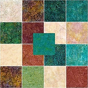 Wilmington Batiks Copper Mountain Petal Toss, Fabric by The Yard (Orange/Brown)