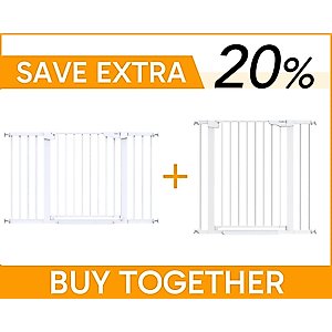 Cumbor 36" Extra Tall, 29.7"- 40.6" Width Baby Gate & Cumbor 30.5" Tall, 29.5"-51.6" Width Dog Gate for House, Stairs, Doorways
