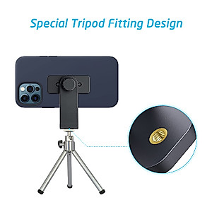 WixGear Magnetic Tripod Mount Strong Phone Holder for Tripod Compatible with iPhone and Android Devices